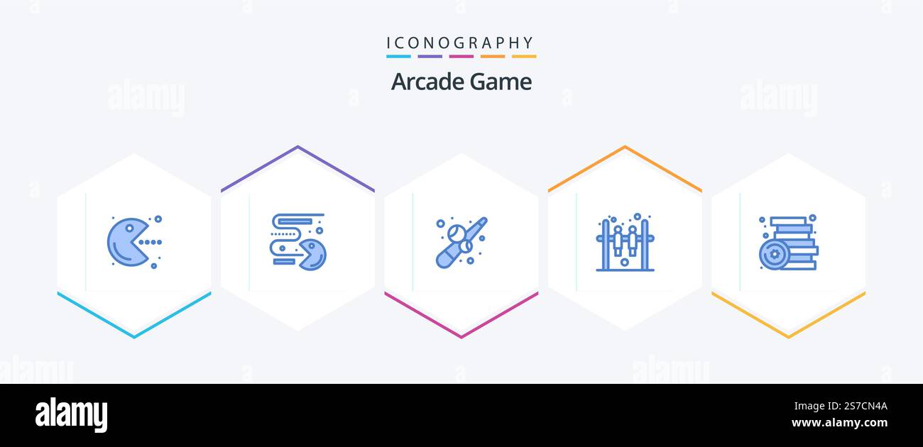 Arcade 25 Blue icon pack including party. brick. billiard. hockey. bar ...