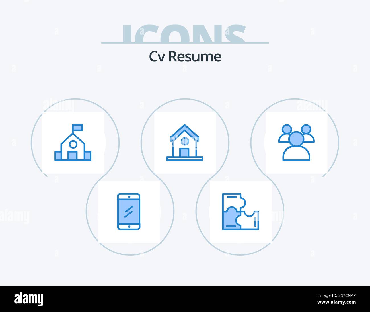 Cv Resume Blue Icon Pack 5 Icon Design. . . education. teachers ...