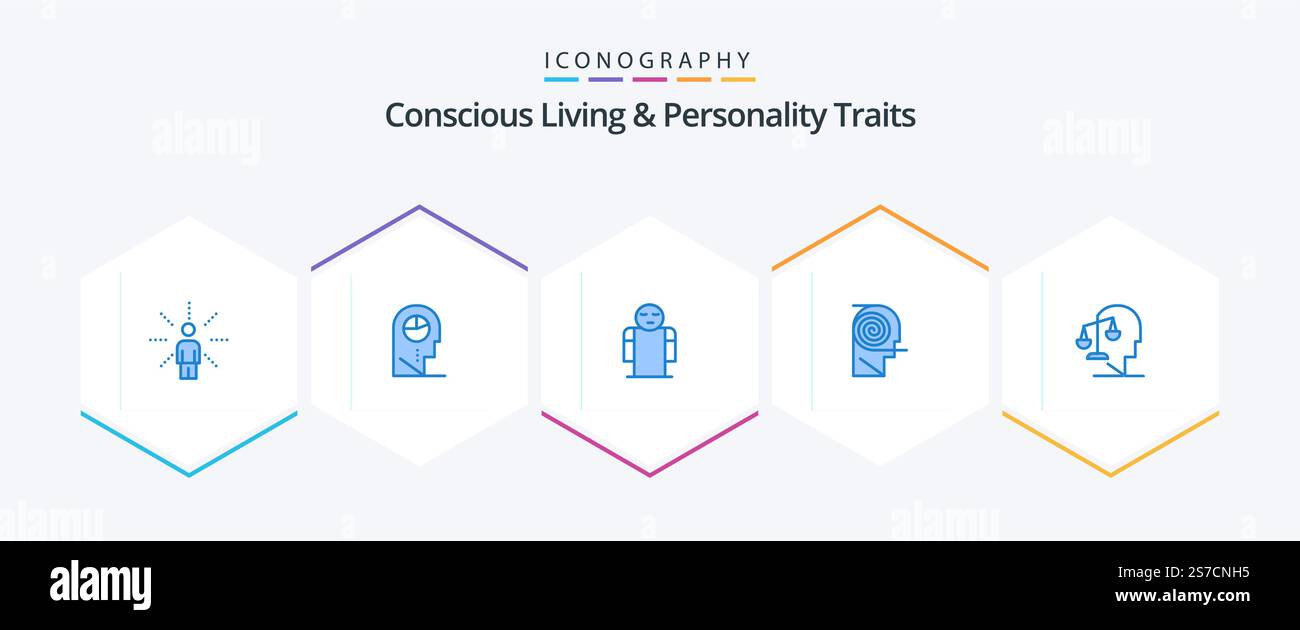 Concious Living And Personality Traits 25 Blue icon pack including ...