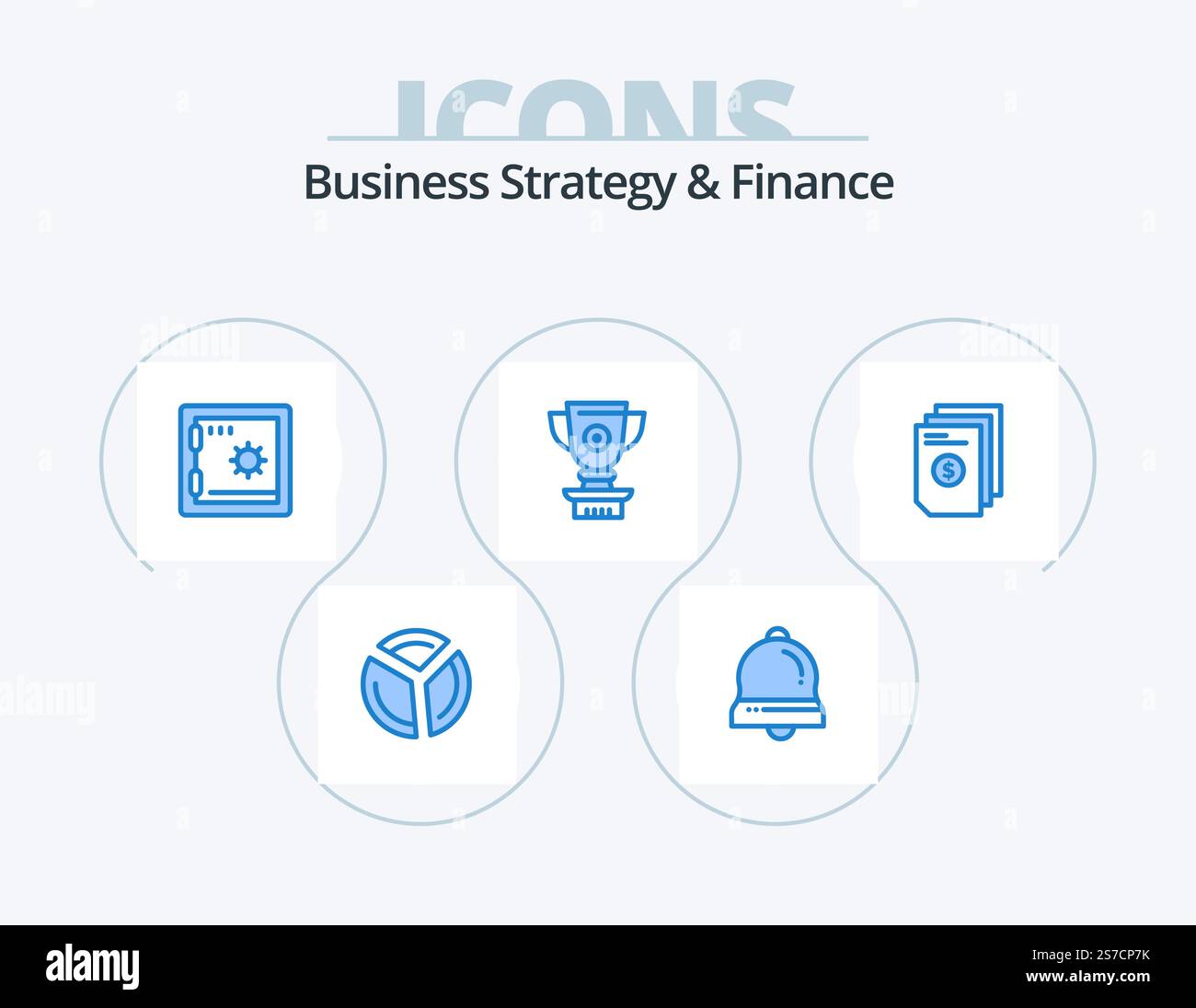 Business Strategy And Finance Blue Icon Pack 5 Icon Design. file ...