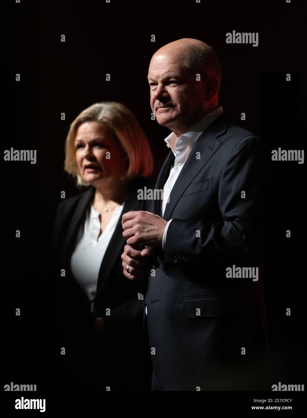 19 January 2025, Hesse, Schwalbach: Federal Chancellor Olaf Scholz (SPD ...