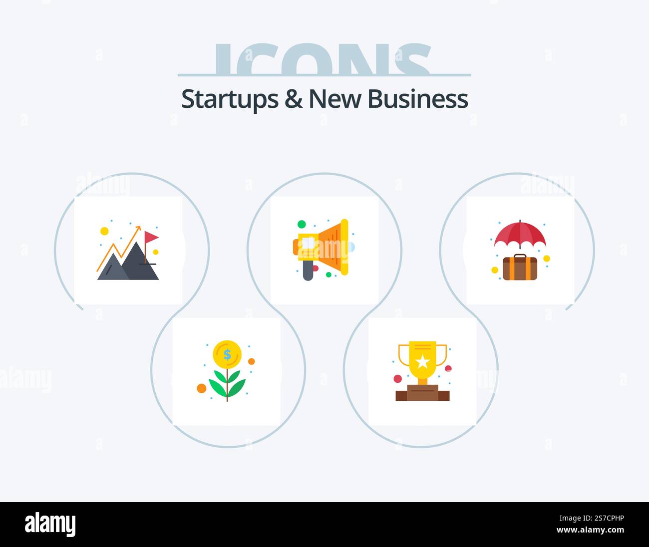 Startups And New Business Flat Icon Pack 5 Icon Design. briefcase ...