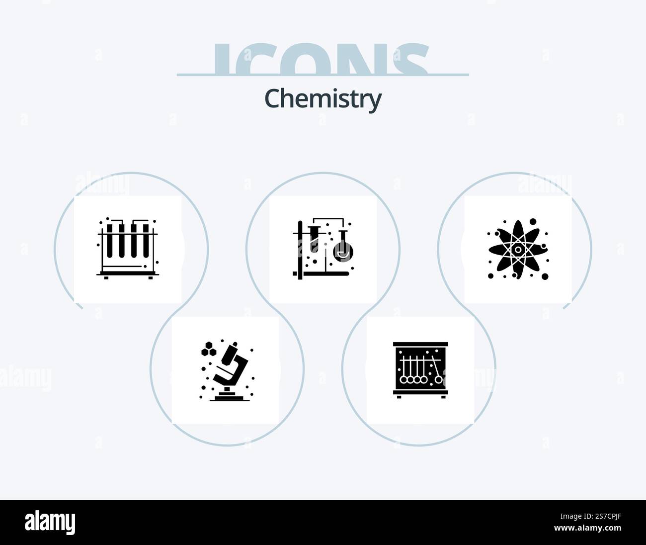 Chemistry Glyph Icon Pack 5 Icon Design. study. chemistry. tubes ...