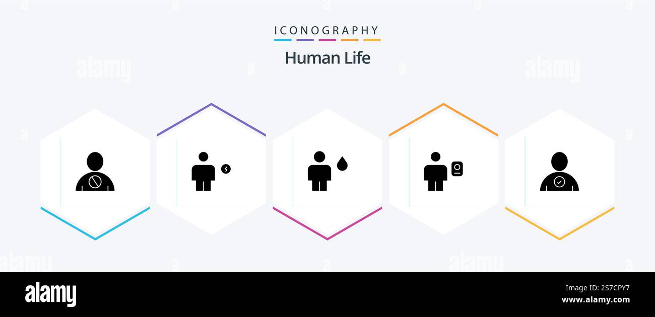 Human 25 Glyph icon pack including description. avatar. energy. human ...