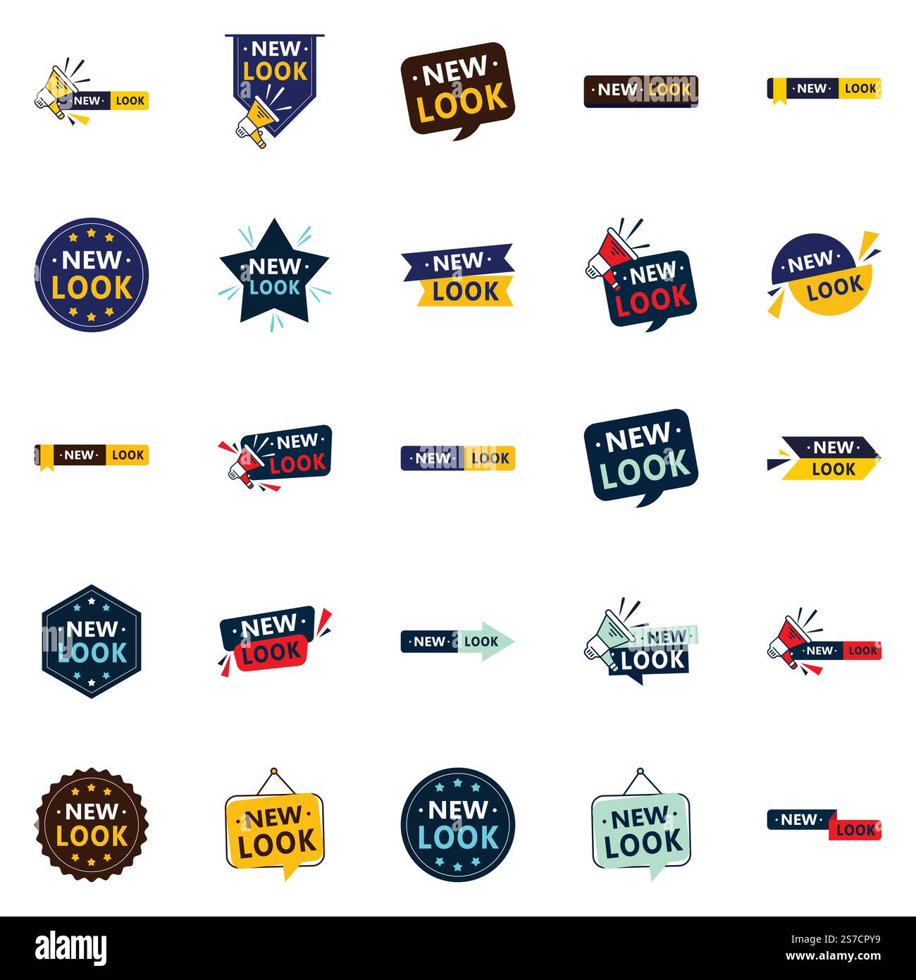 25 modern and creative vector designs for your new look Stock Vector ...