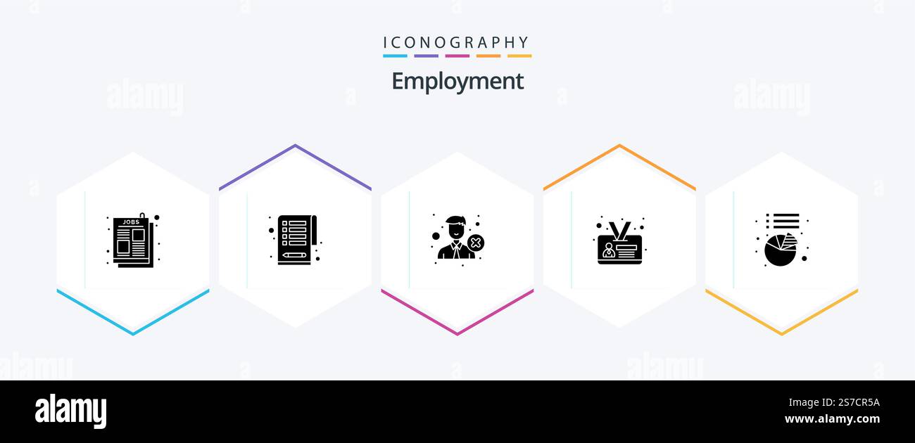 Employment 25 Glyph icon pack including statistics. chart. employee ...