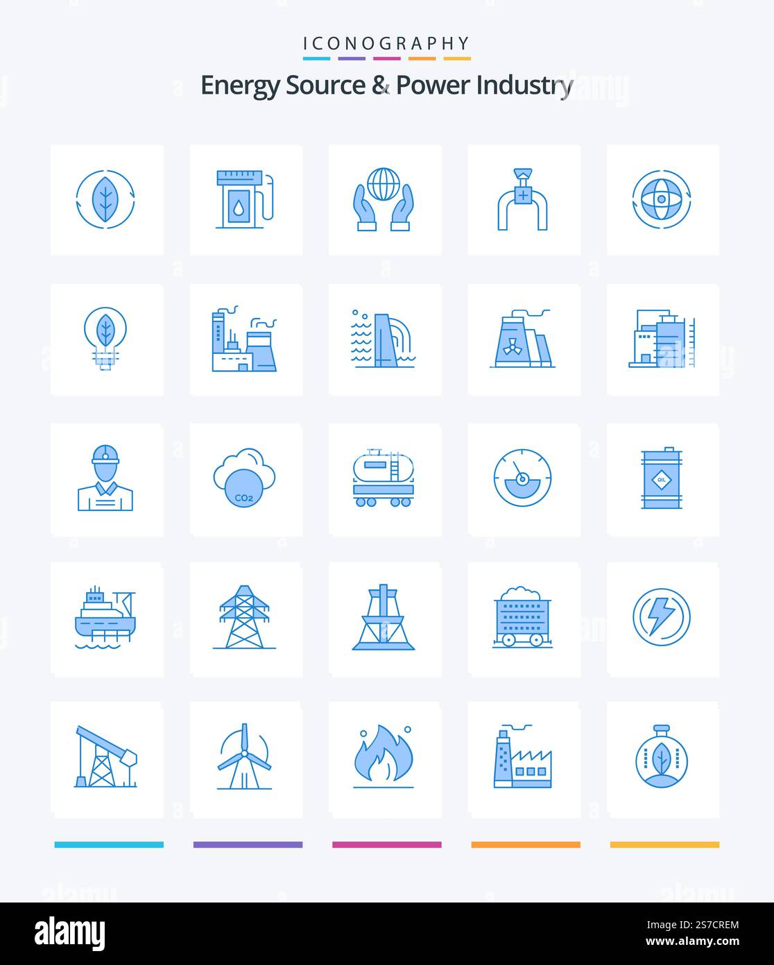 Creative Energy Source And Power Industry 25 Blue icon pack Such As ...
