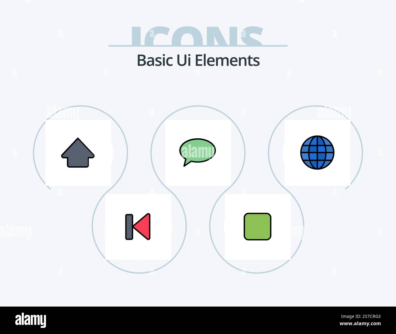 Basic Ui Elements Line Filled Icon Pack 5 Icon Design. reload. good. search. tick. check Stock ...