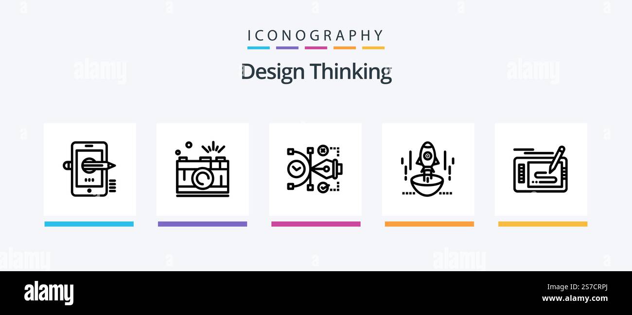 Design Thinking Line 5 Icon Pack Including file. layers. idea ...