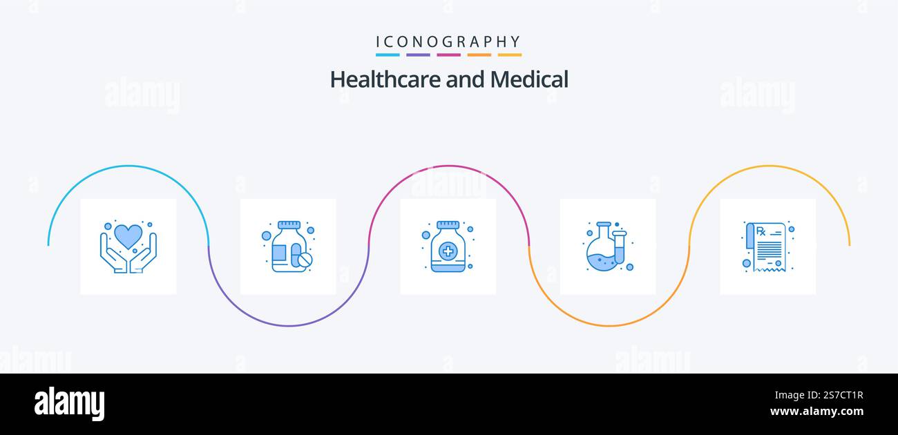 Medical Blue 5 Icon Pack Including . prescription. syrup. pharmacy. lab ...