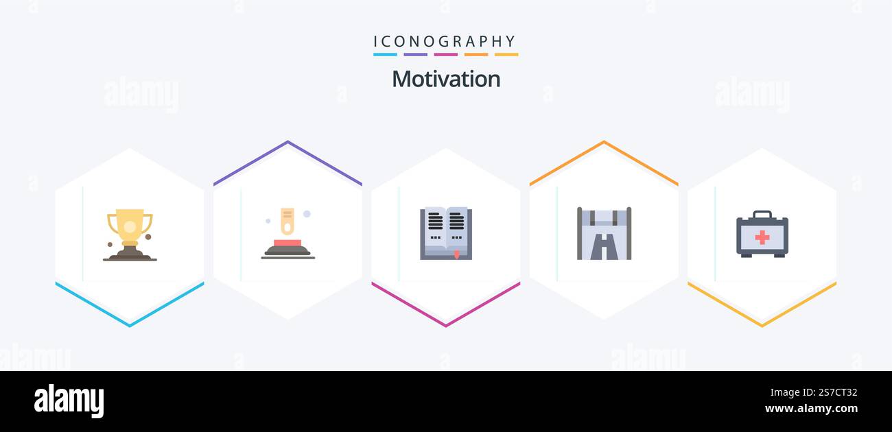 Motivation 25 Flat icon pack including motivation. bag. book. road ...