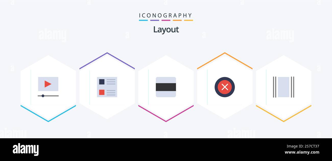 Layout 25 Flat icon pack including layout. flow. stack. cover. ux Stock ...