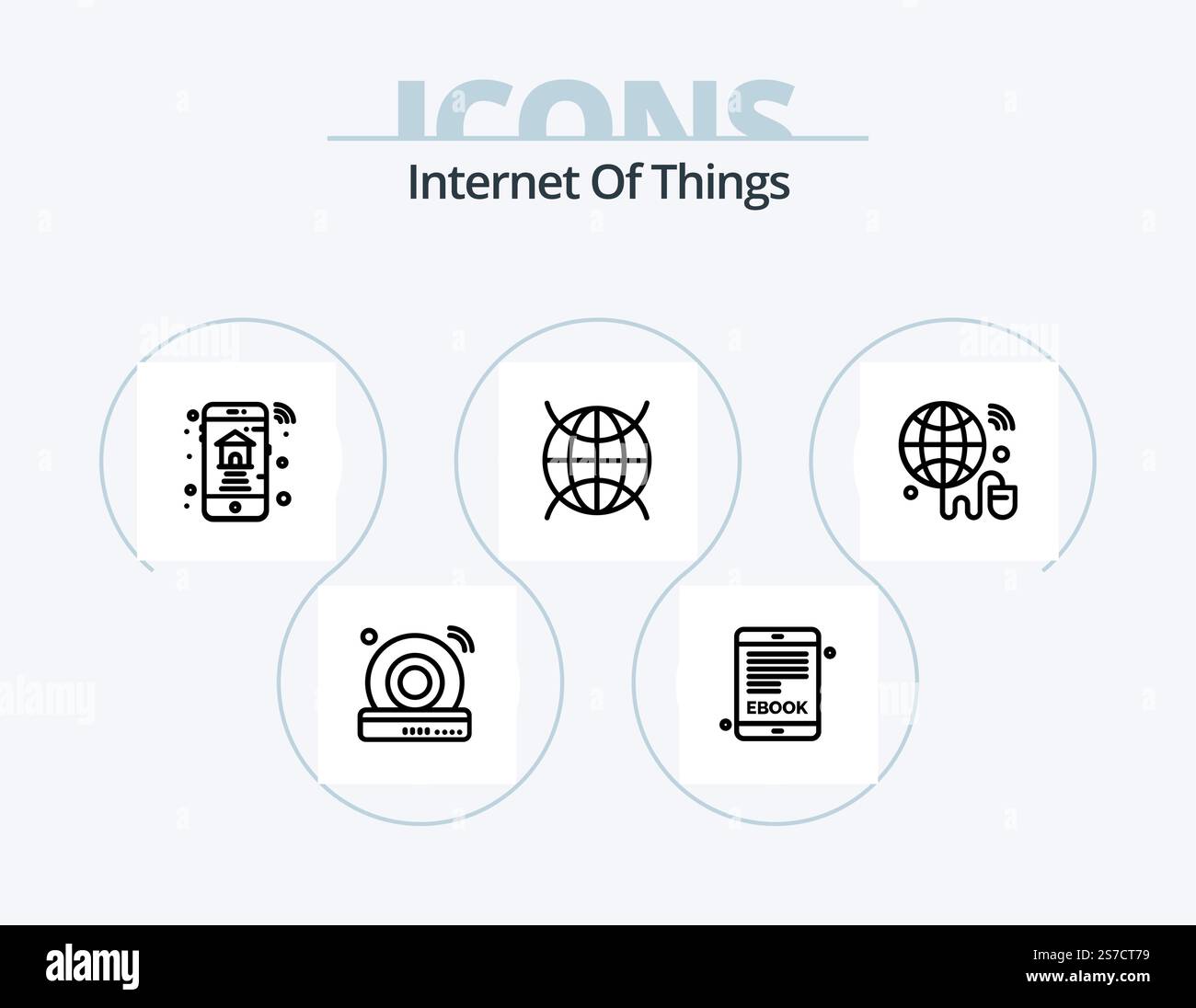 Internet Of Things Line Icon Pack 5 Icon Design. wifi. machine. wifi ...