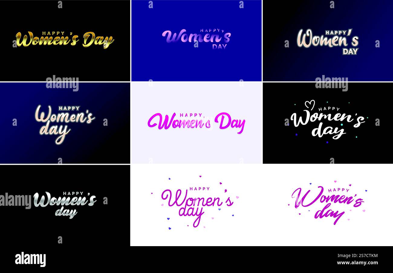 International Women’s Day lettering with a love shape. suitable for use ...