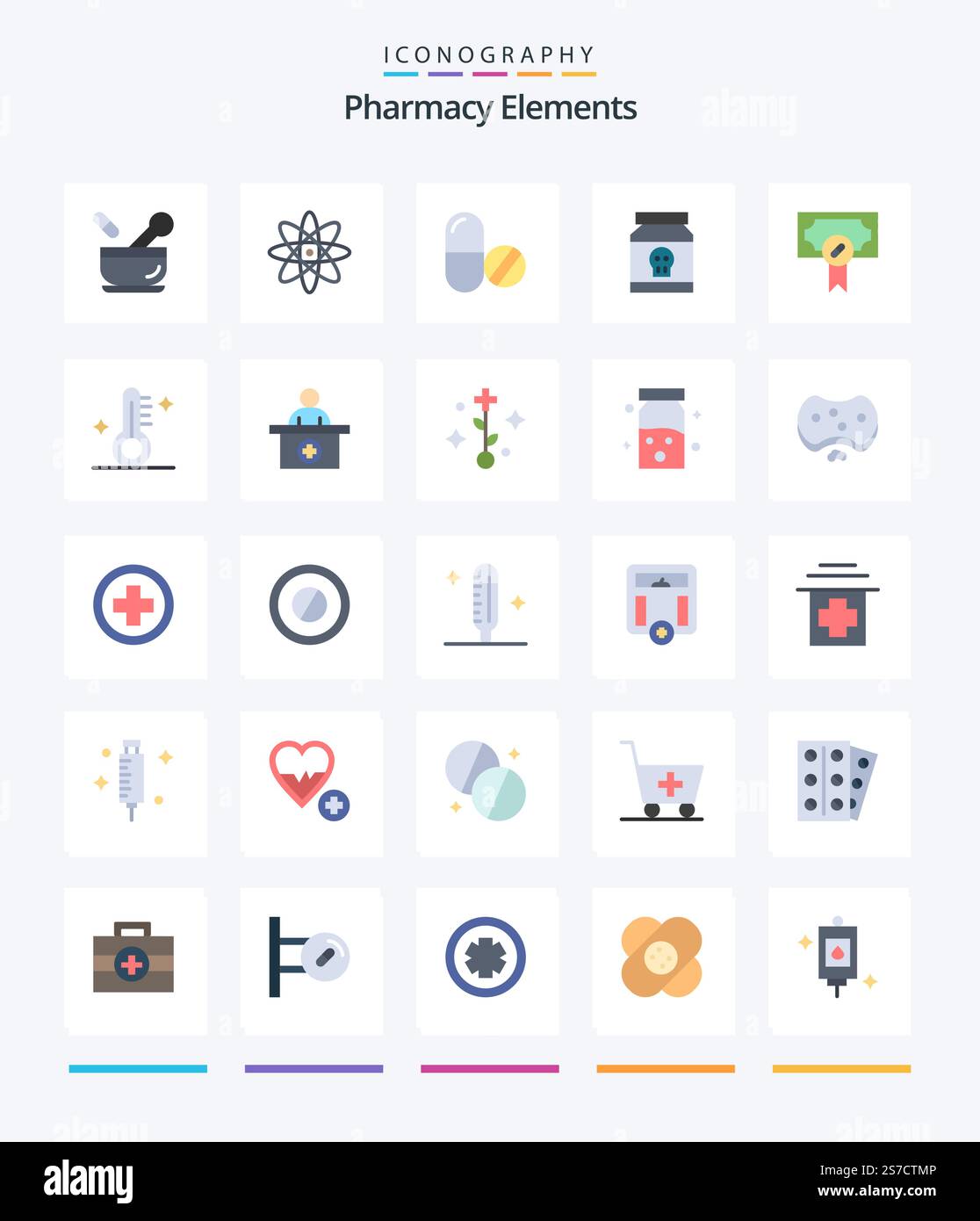 Creative Pharmacy Elements 25 Flat icon pack Such As hospital. toxic ...