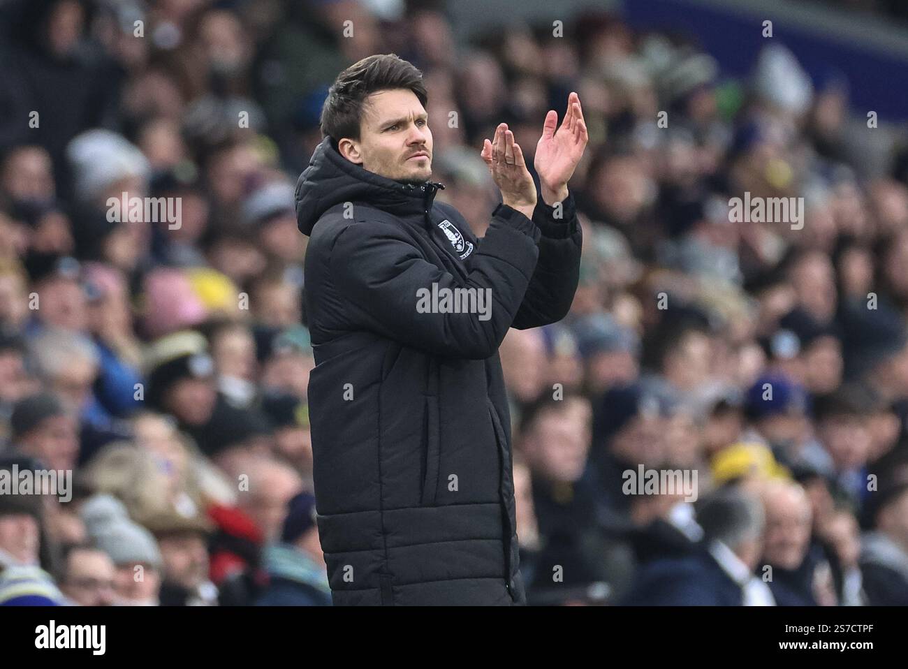 Leeds, UK. 19th Jan, 2025. Danny Röhl manager of Sheffield Wednesday ...