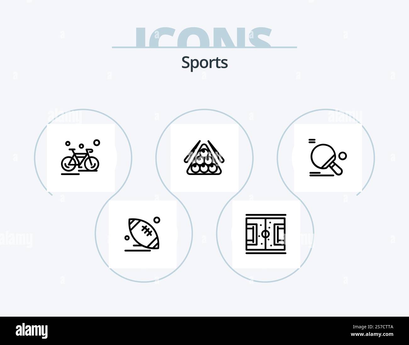 Sports Line Icon Pack 5 Icon Design. racket. tennis. hand. stand. ball ...
