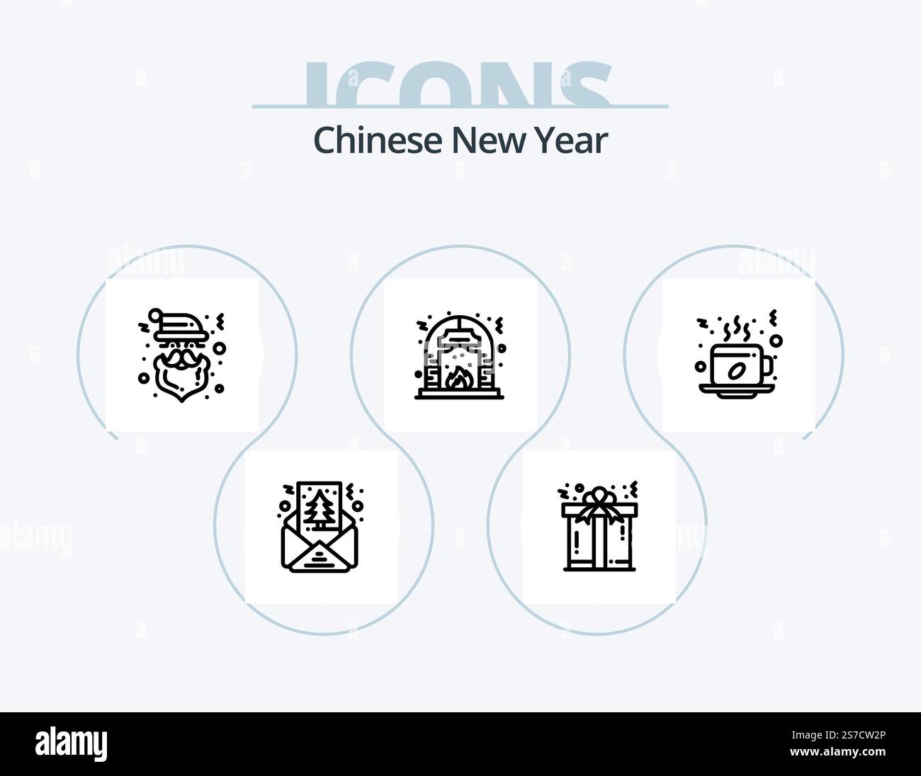 Chinese New Year Line Icon Pack 5 Icon Design. new year. chinese ...