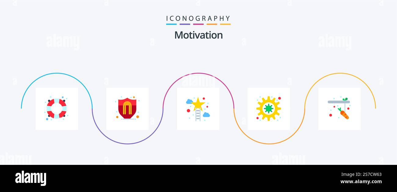 Motivation Flat 5 Icon Pack Including rod. fishing. stairs. setting ...