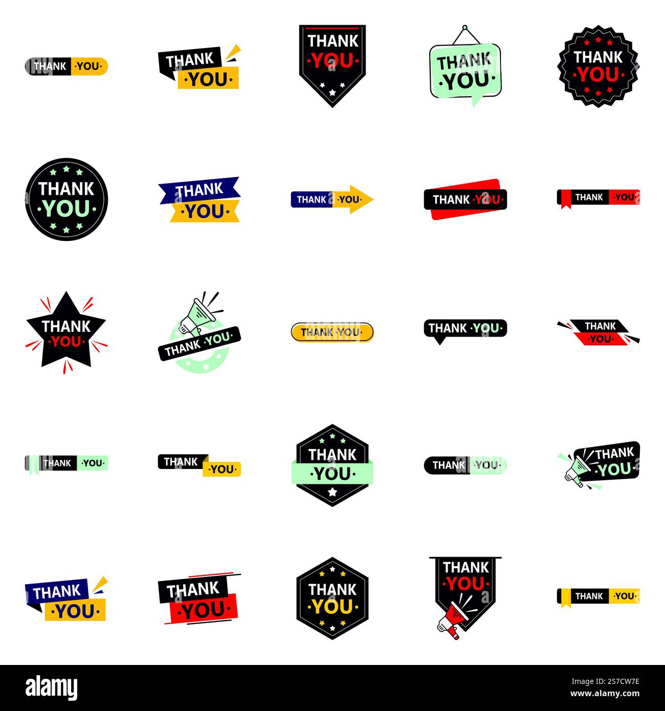 Thank You 25 High quality Vector Elements for Conveying Thanks Stock ...