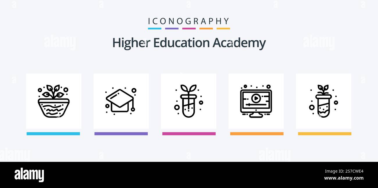 Academy Line 5 Icon Pack Including . studies. bookshelf. religious ...