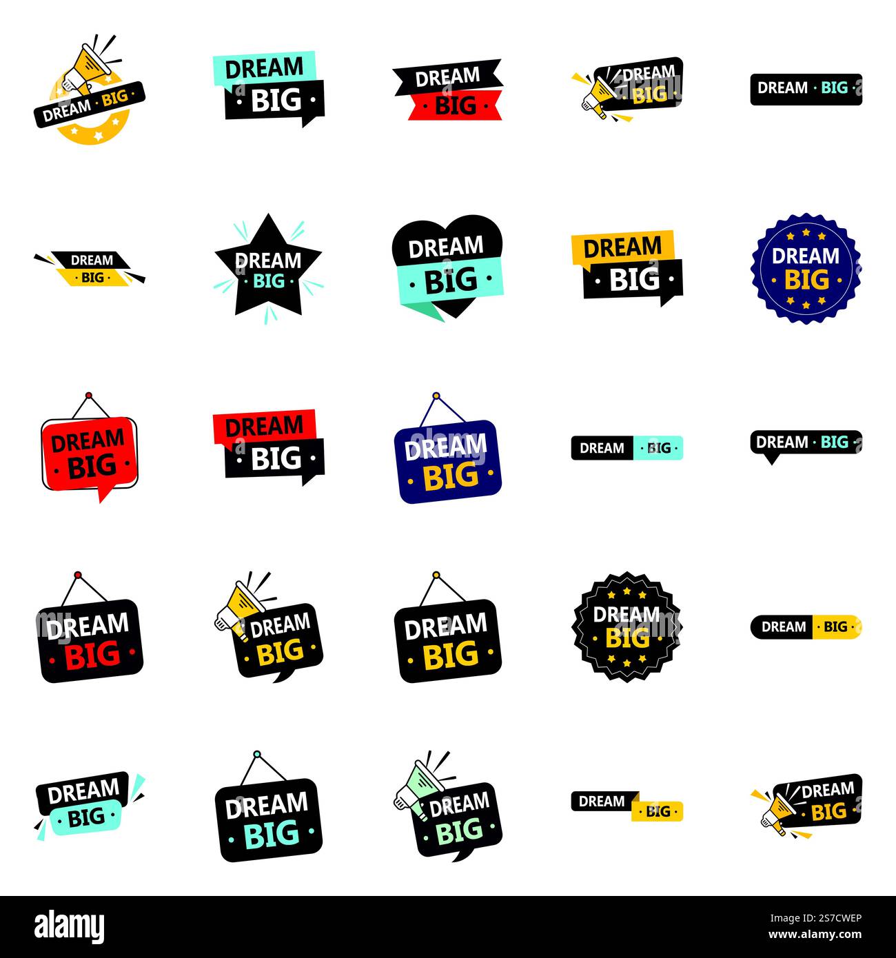 25 Professional Vector Designs for Setting and Reaching Big Goals Stock ...