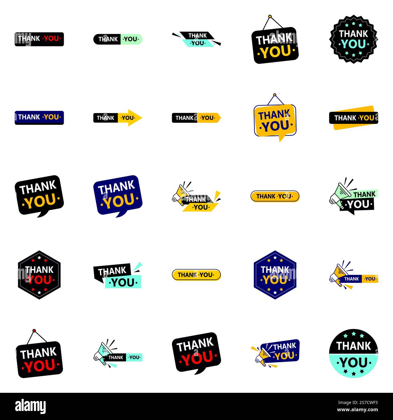 Thank You 25 High quality Vector Elements to Show your Recognition ...