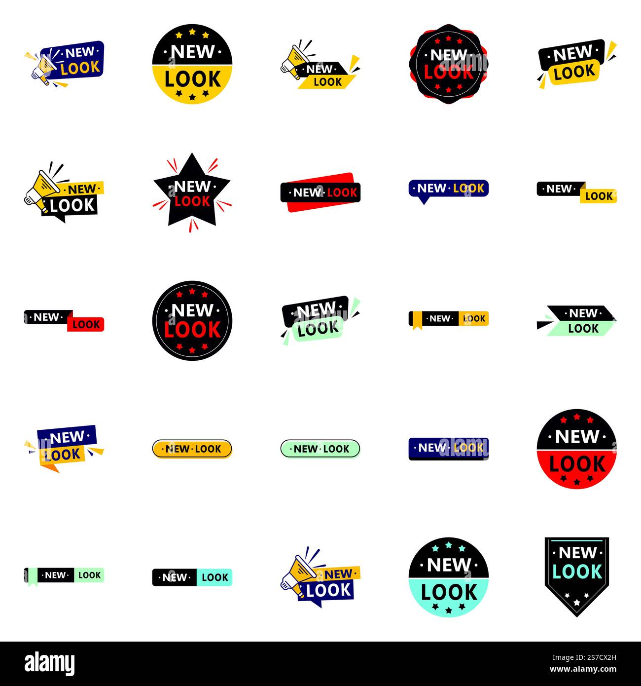 New Look 25 versatile vector designs for a new image and vision Stock ...