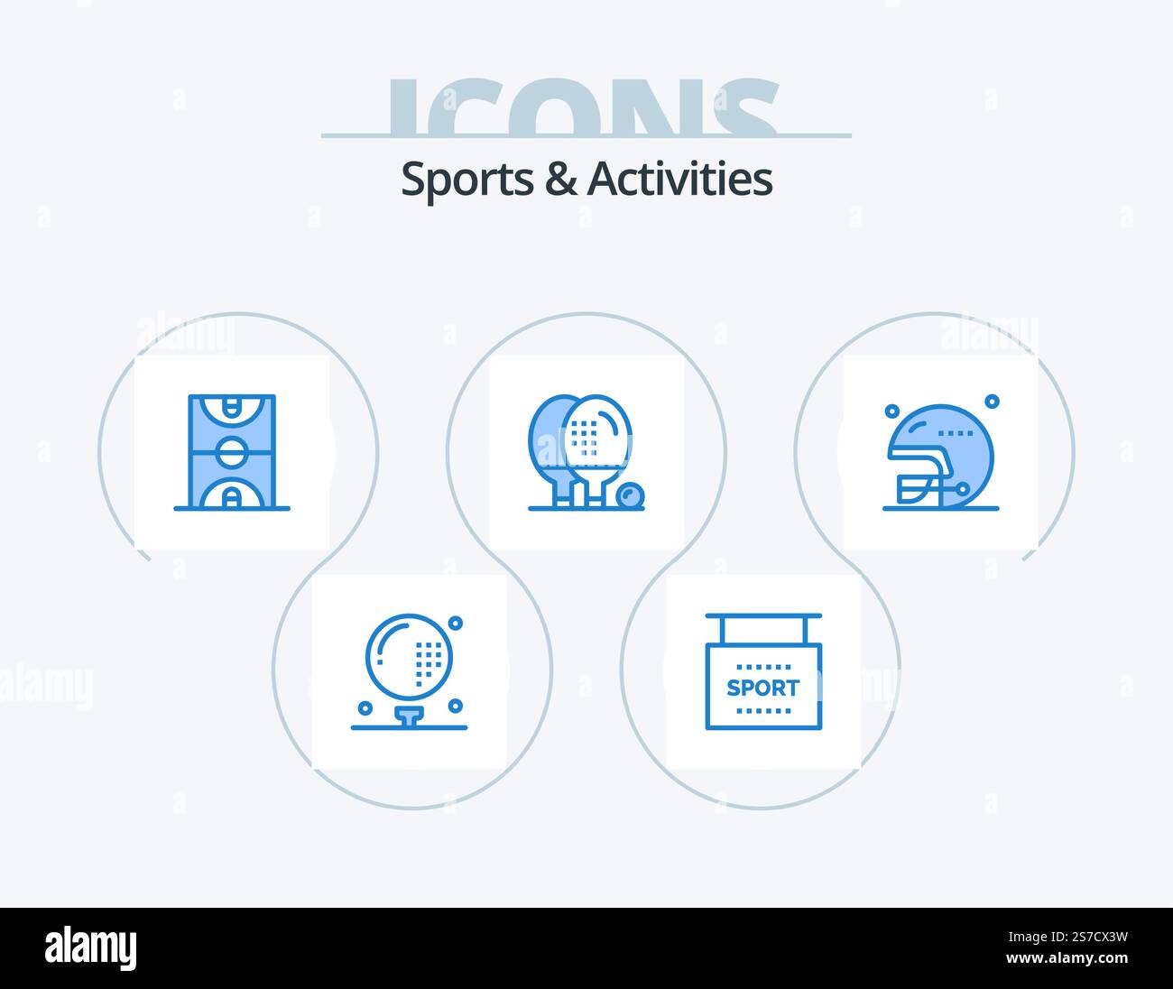 Sports and Activities Blue Icon Pack 5 Icon Design. game. athletics ...