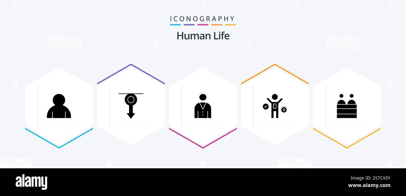 Human 25 Glyph icon pack including human. process. avatar. idea. user ...