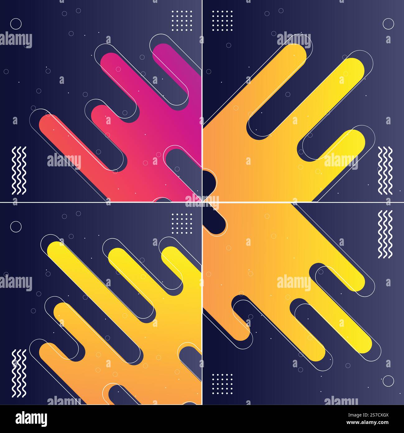 Abstract Vector Designs in Color: Creative Design Collection Stock ...