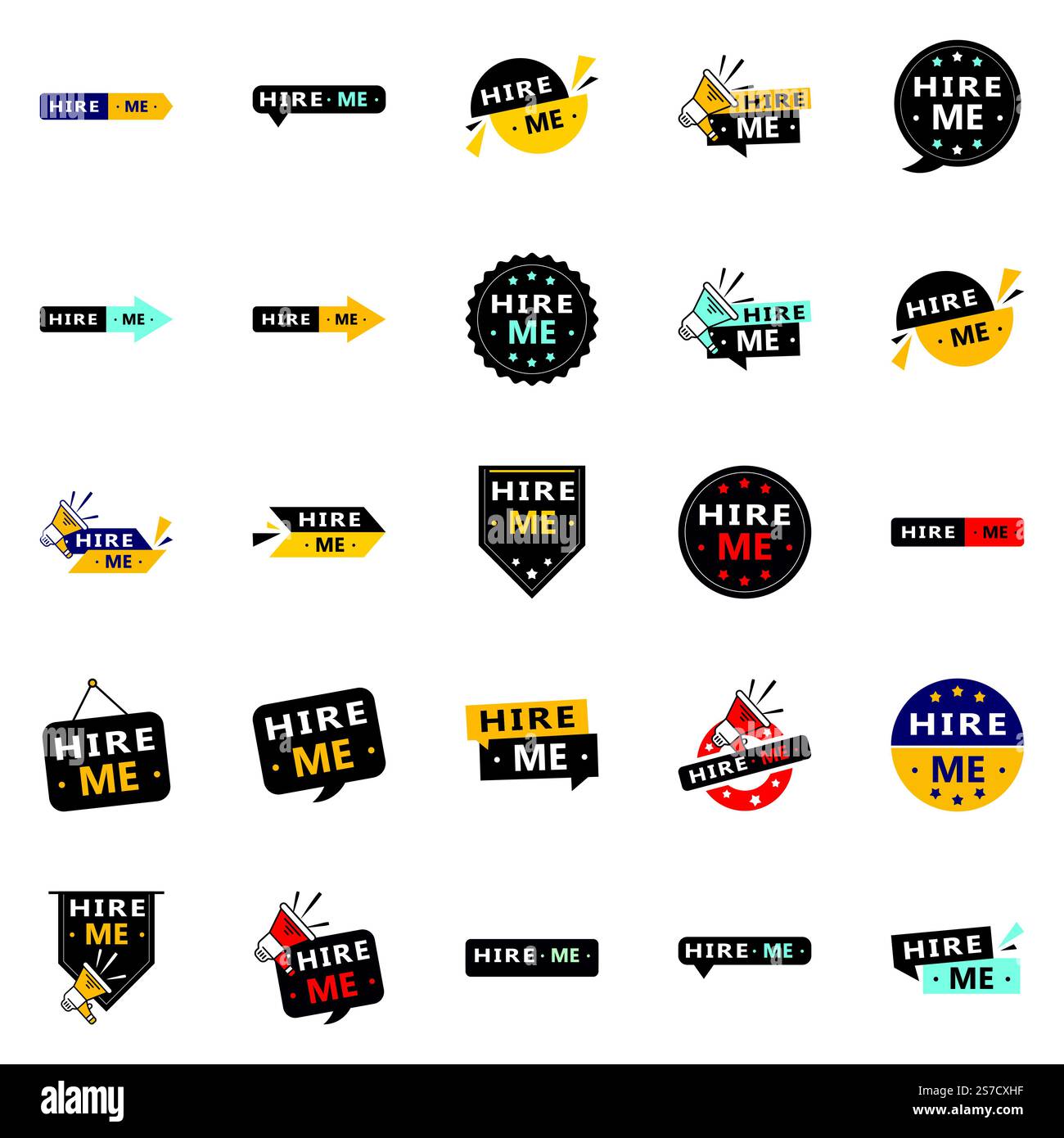 25 Unique Hire Me Banners to Get You Hired Stock Vector Image & Art - Alamy