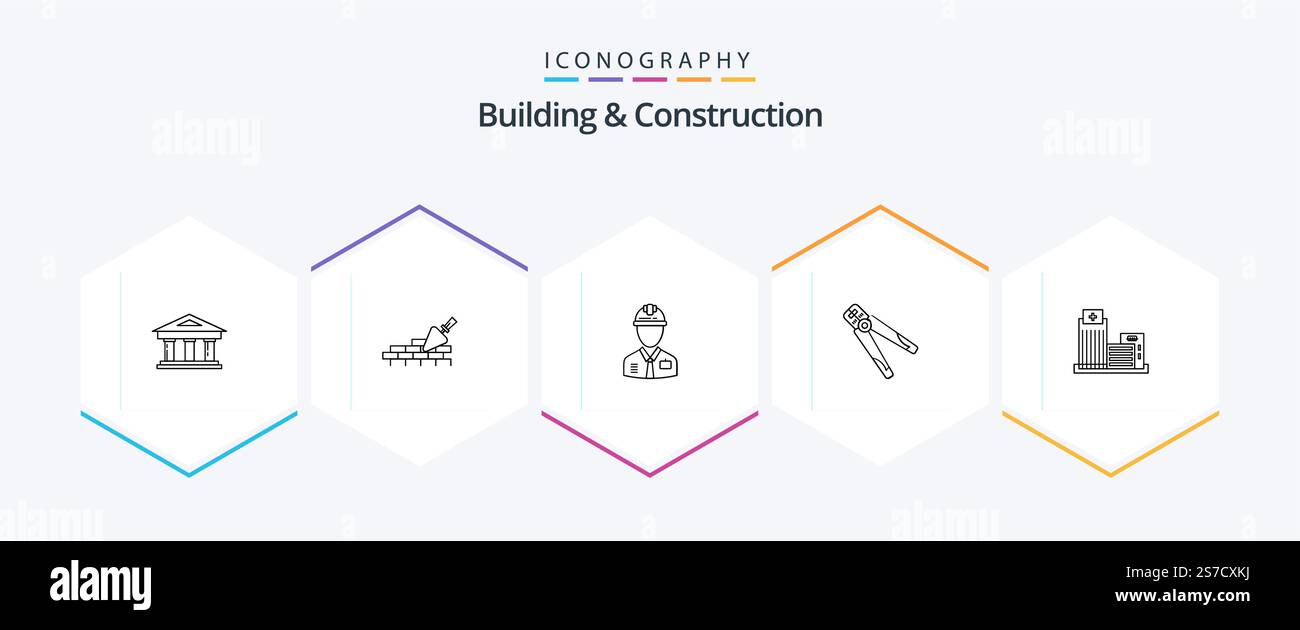 Building And Construction 25 Line icon pack including construction. plier. trovel. labor ...