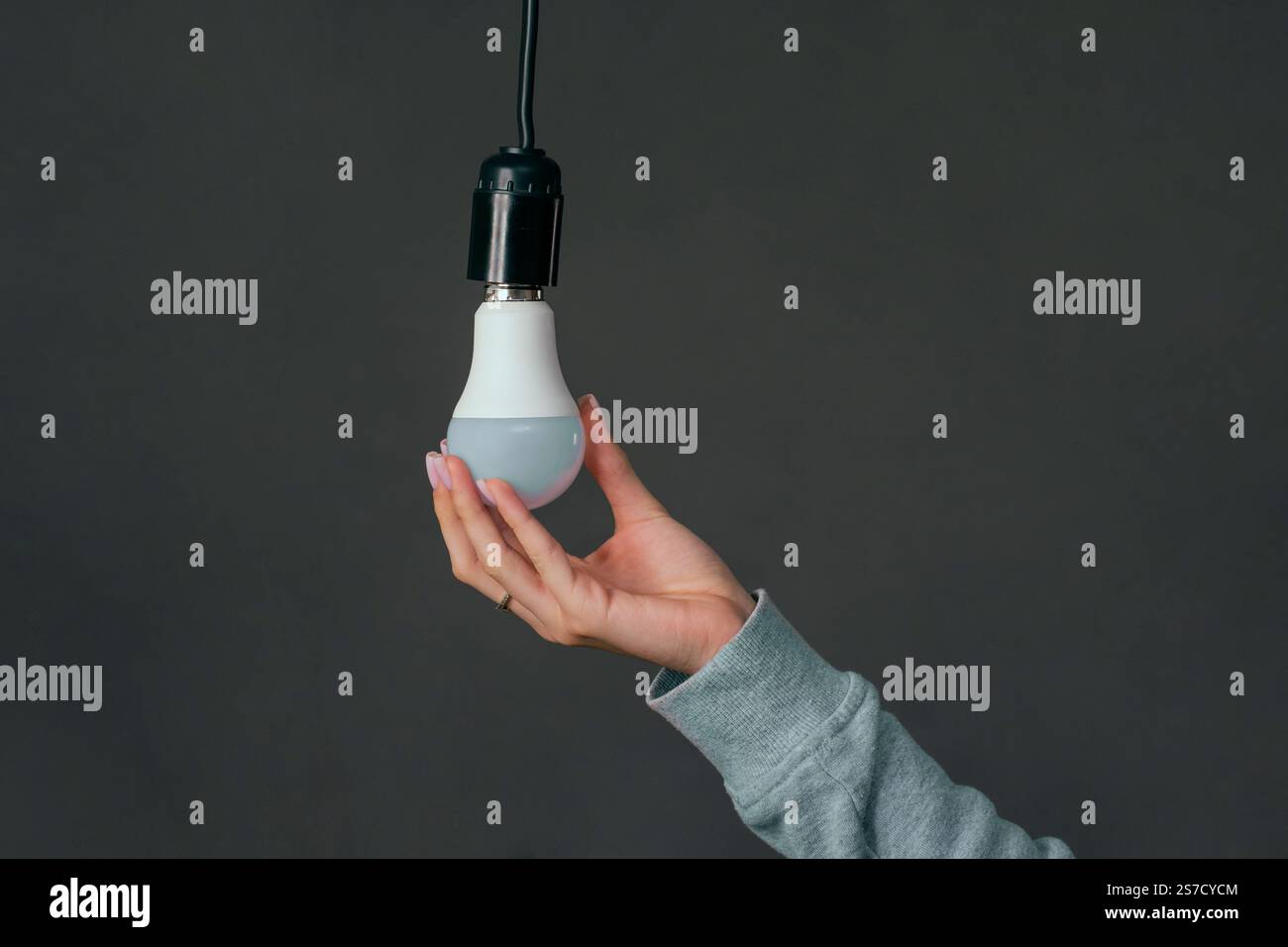 installation of an LED lamp Stock Photo - Alamy