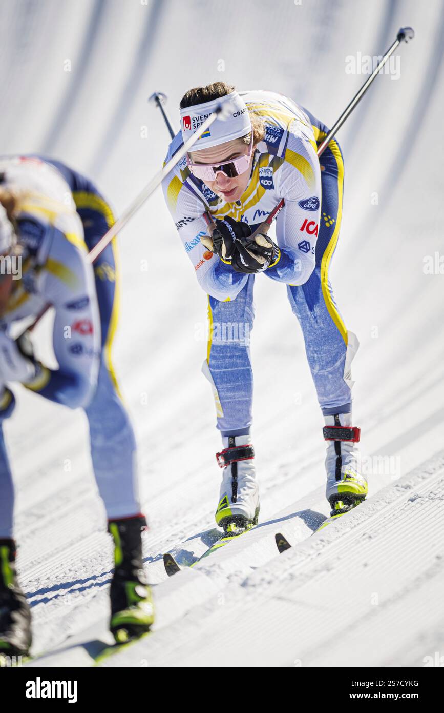 Second placed Ebba Andersson from Sweden in action during the women's ...