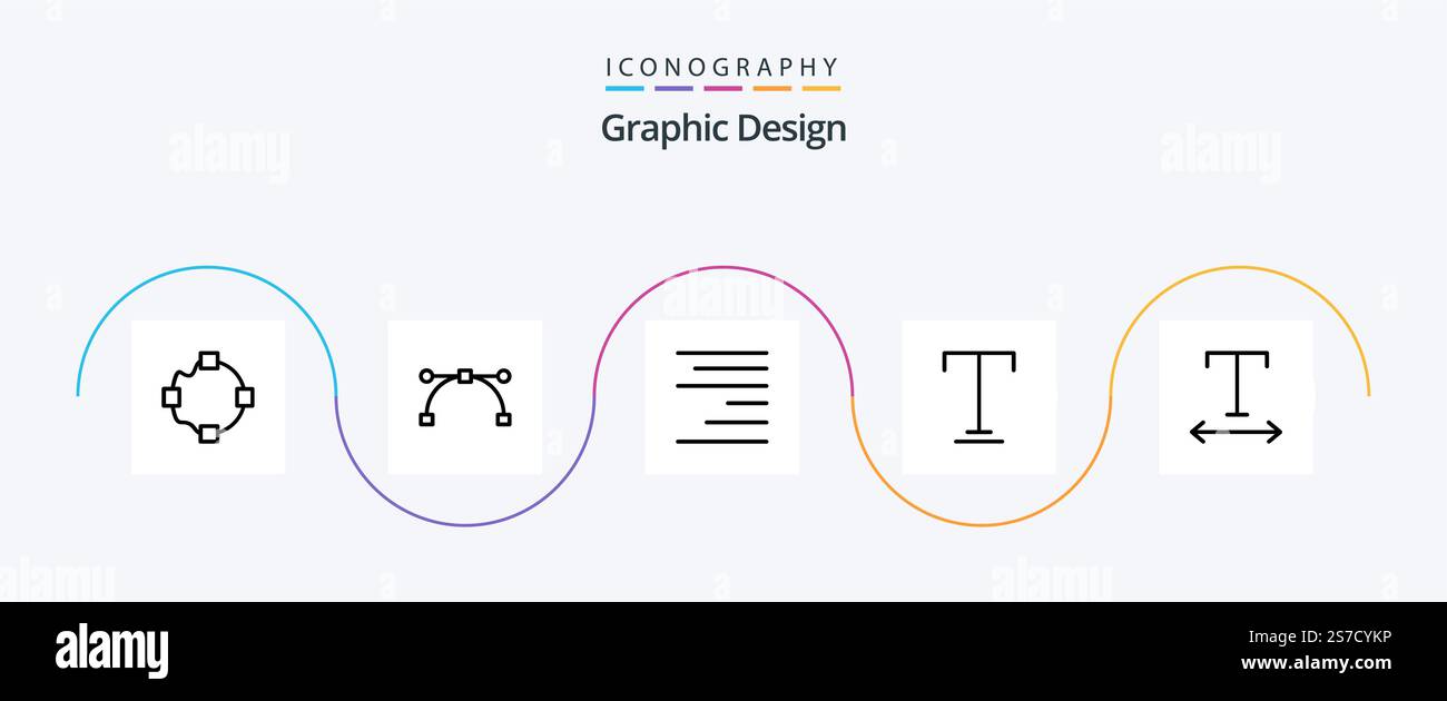 Design Line 5 Icon Pack Including . text. font Stock Vector Image & Art ...