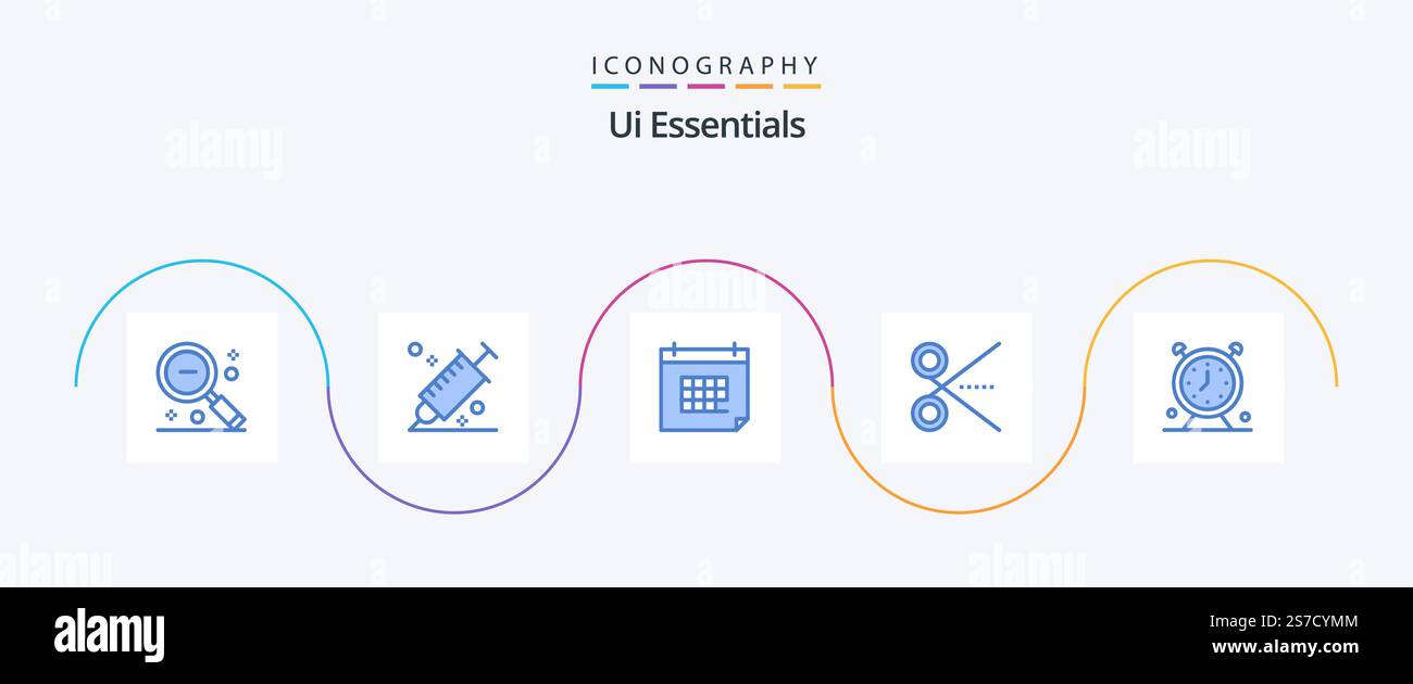Ui Essentials Blue 5 Icon Pack Including scissors. cut. picker. event ...