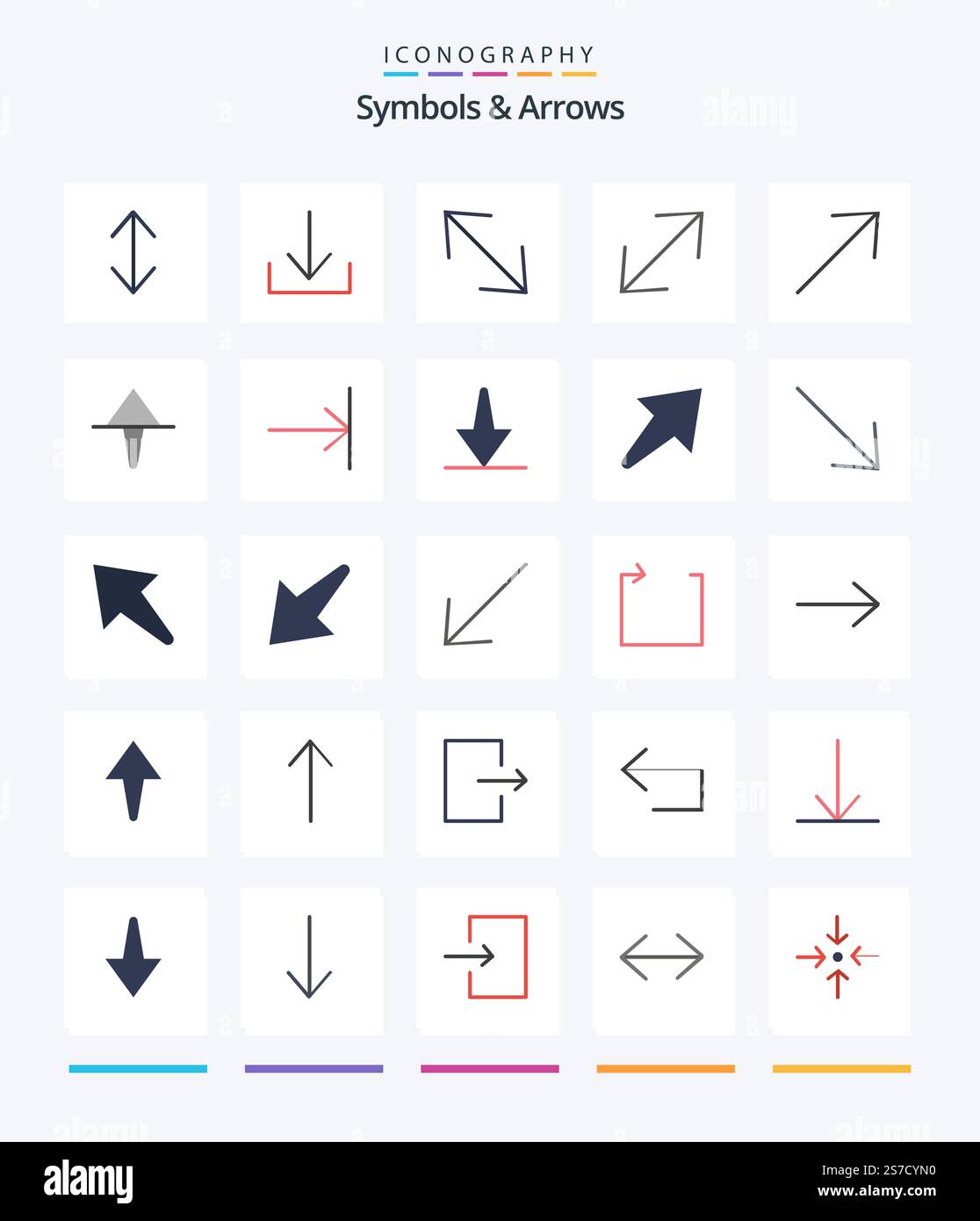 Creative Symbols & Arrows 25 Flat icon pack Such As arrow. end. arrow ...