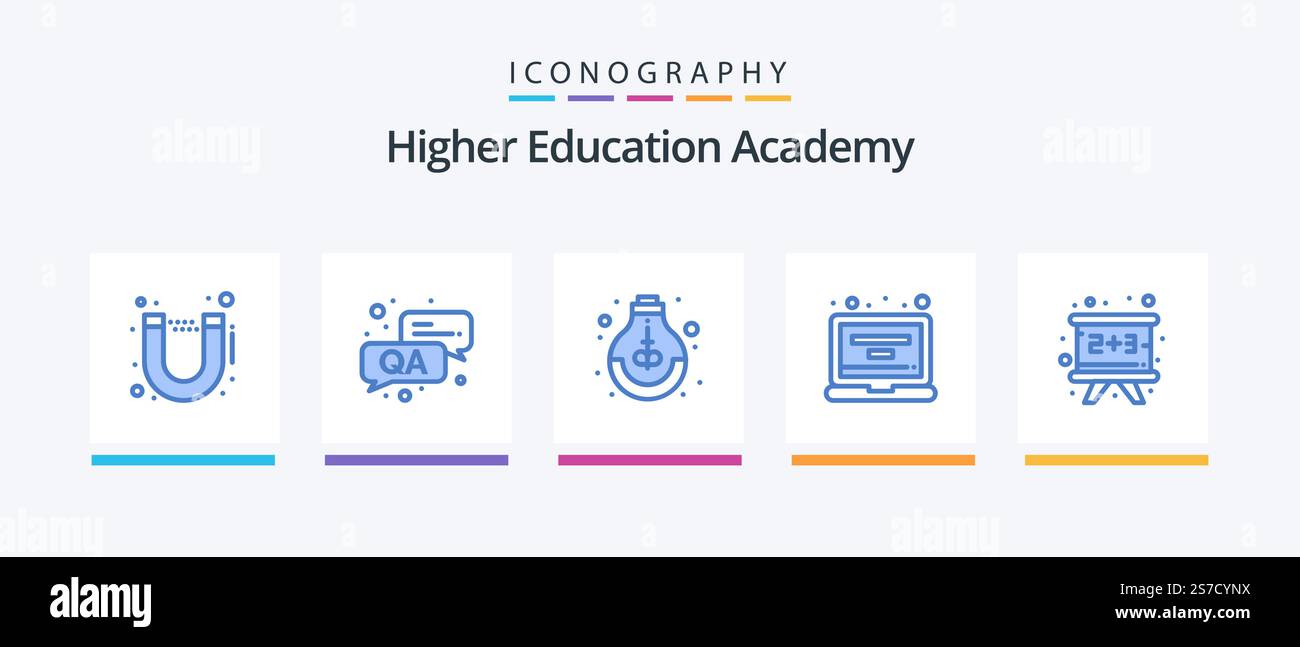 Academy Blue 5 Icon Pack Including education. blackboard. idea. profile ...
