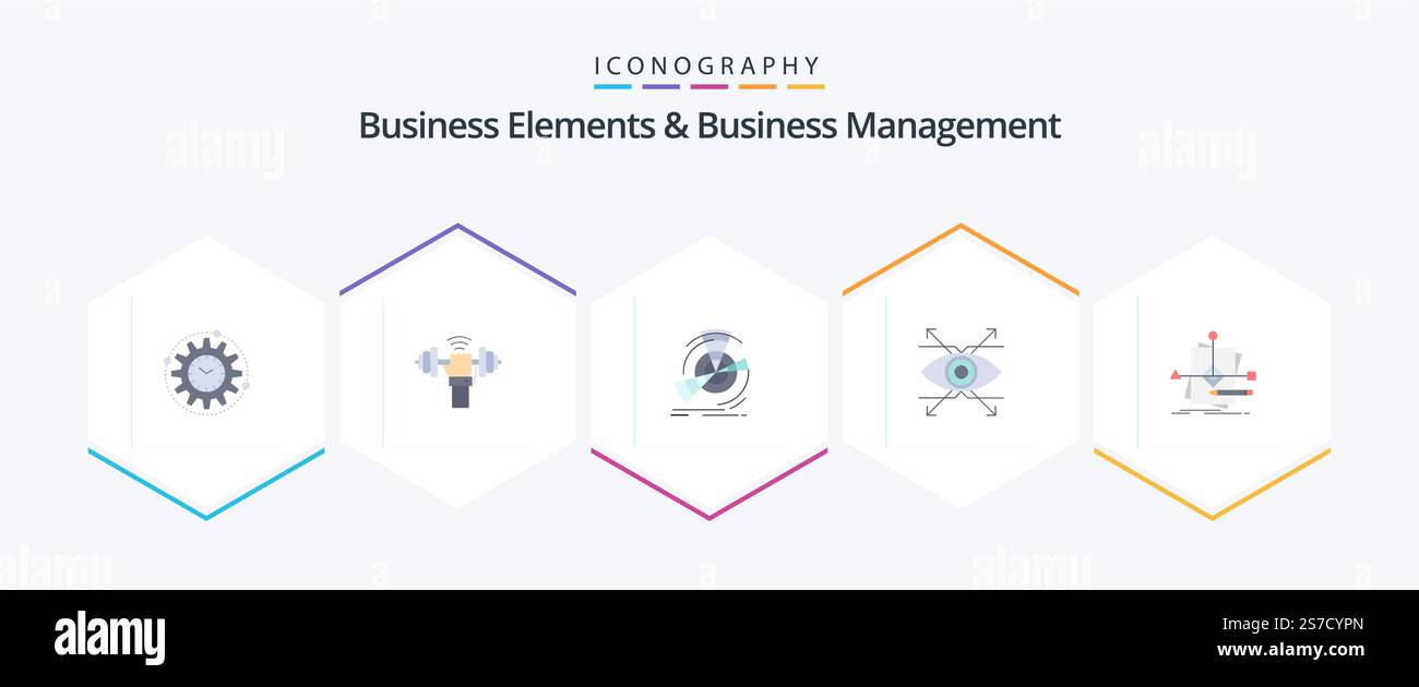 Business Elements And Business Managment 25 Flat icon pack including ...