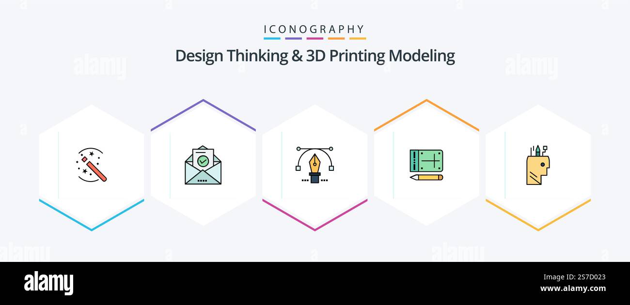 Design Thinking And D Printing Modeling 25 FilledLine icon pack including pen . education. pen ...