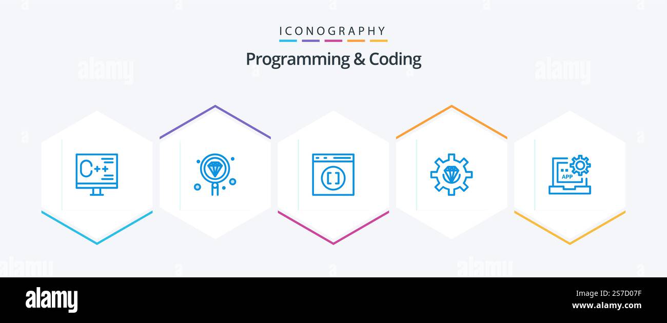 Programming And Coding 25 Blue Icon Pack Including Development Coding Programming Develop