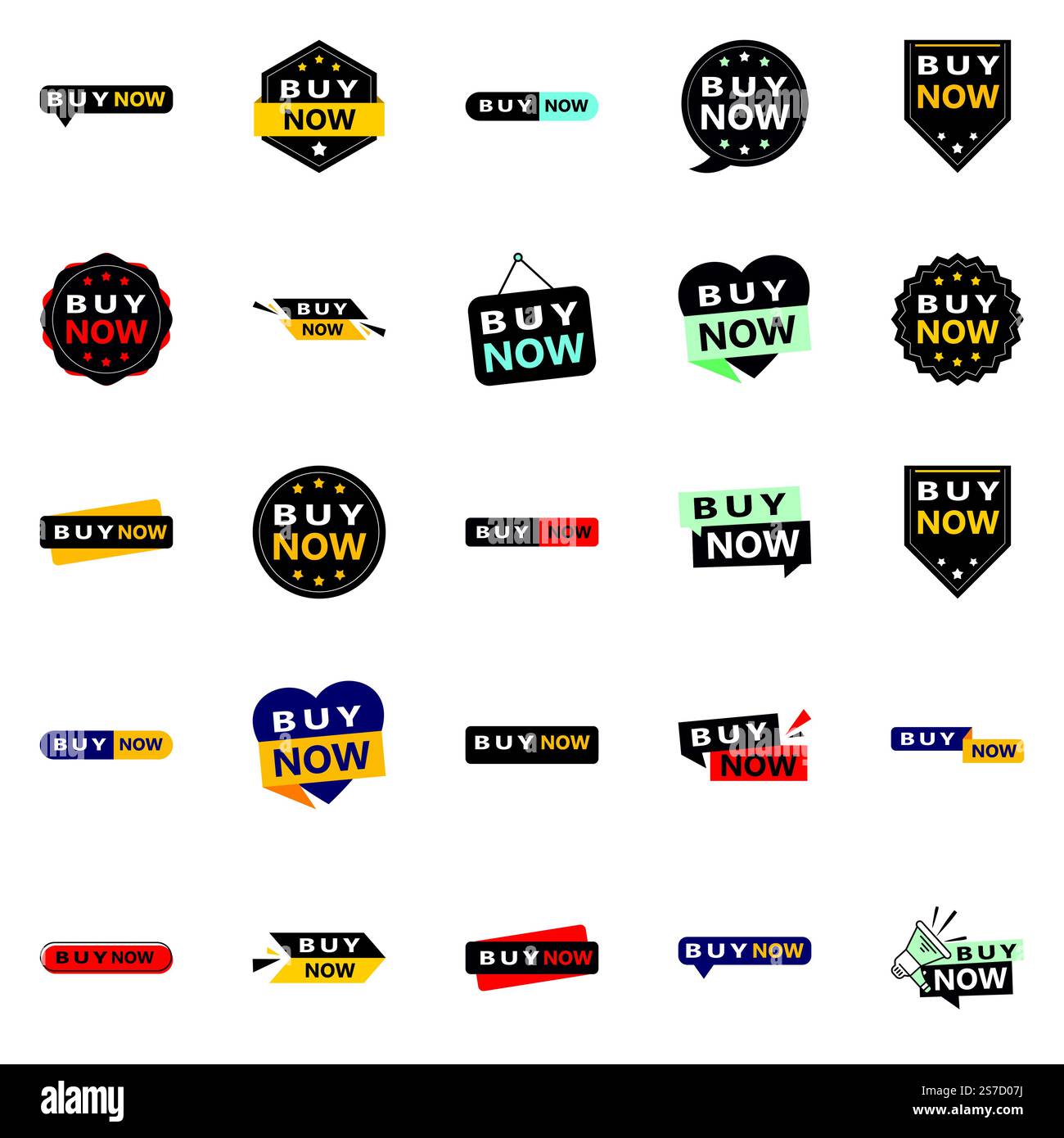 Buy Now 25 Fresh Typographic Elements for a lively buying campaign ...