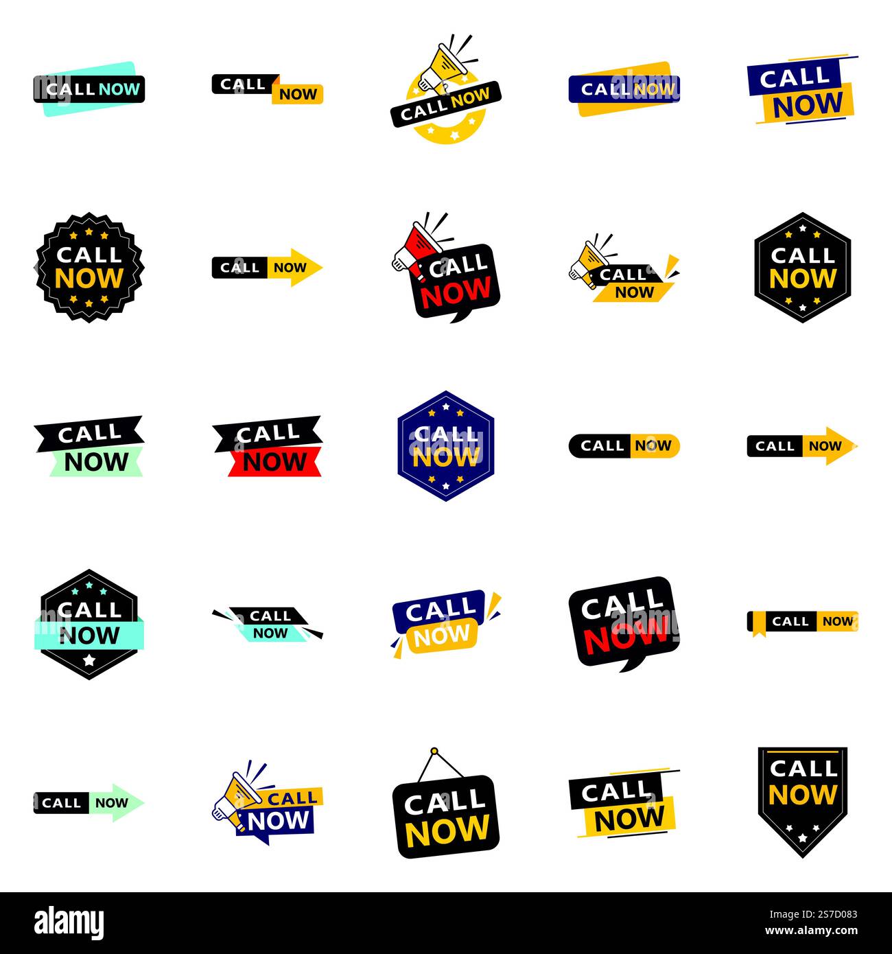 Call Now 25 Fresh Typographic Elements for a modern calling promotion ...