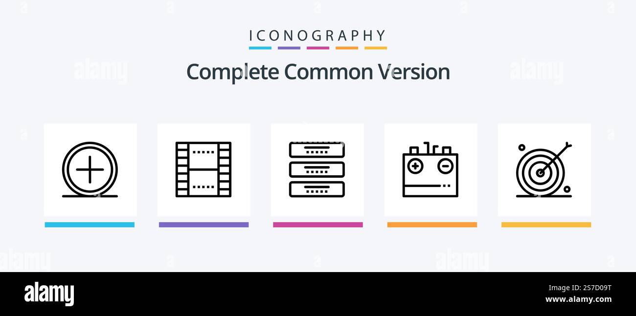 Complete Common Version Line 5 Icon Pack Including graphic. crop ...