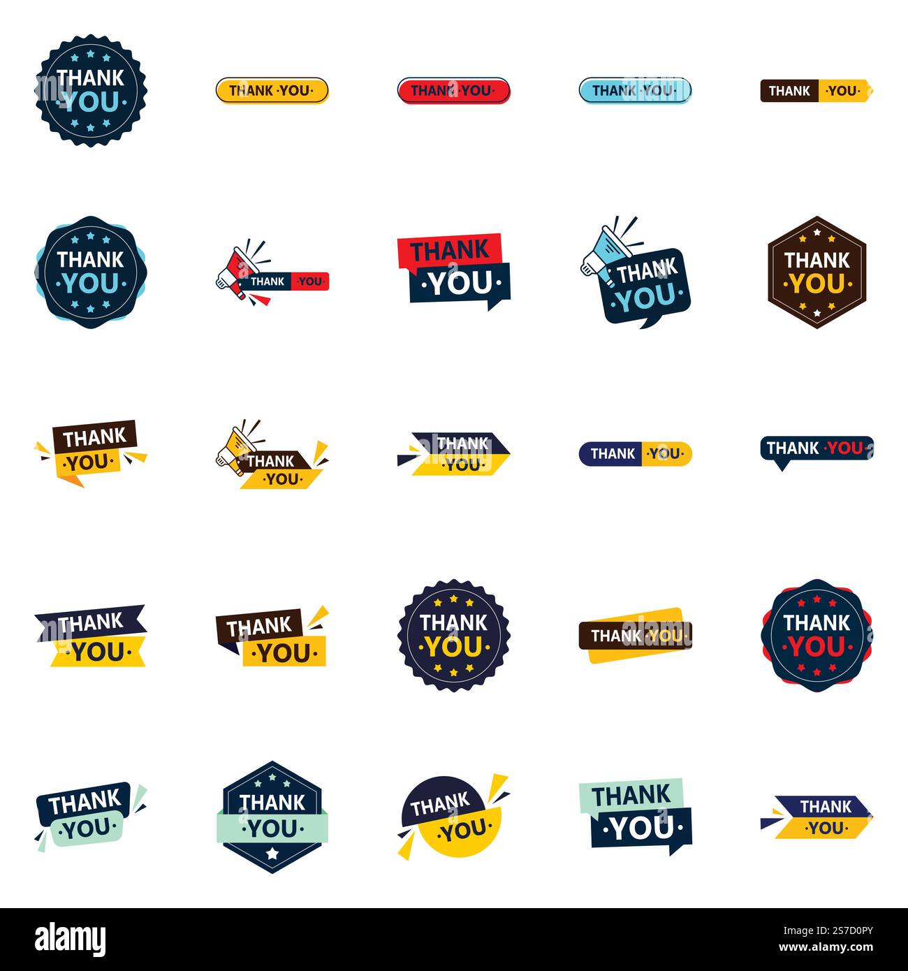 25 High Quality Vector Designs for Expressing Gratitude Stock Vector ...