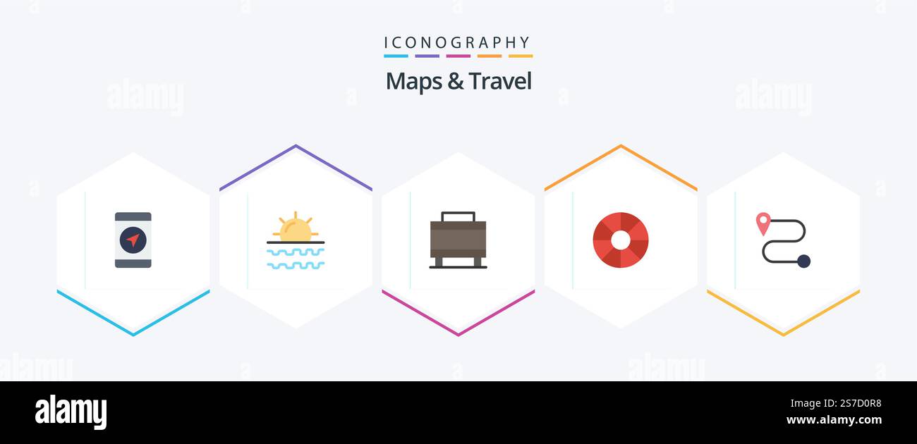 Maps and Travel 25 Flat icon pack including . . luggage. route. travel ...