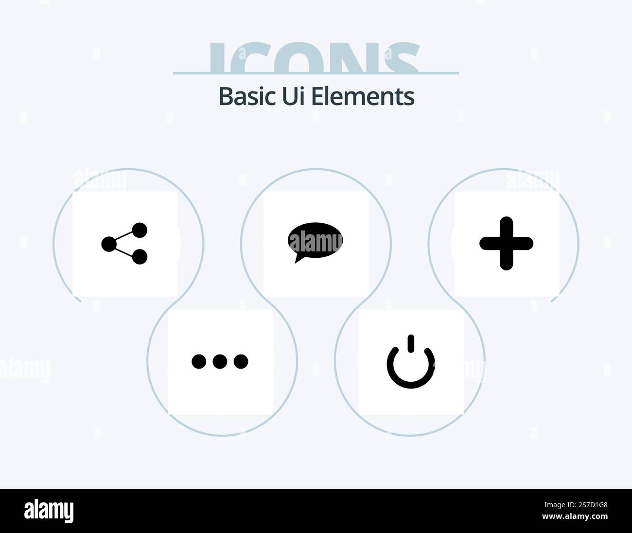 Basic Ui Elements Glyph Icon Pack 5 Icon Design. new. mail. media ...
