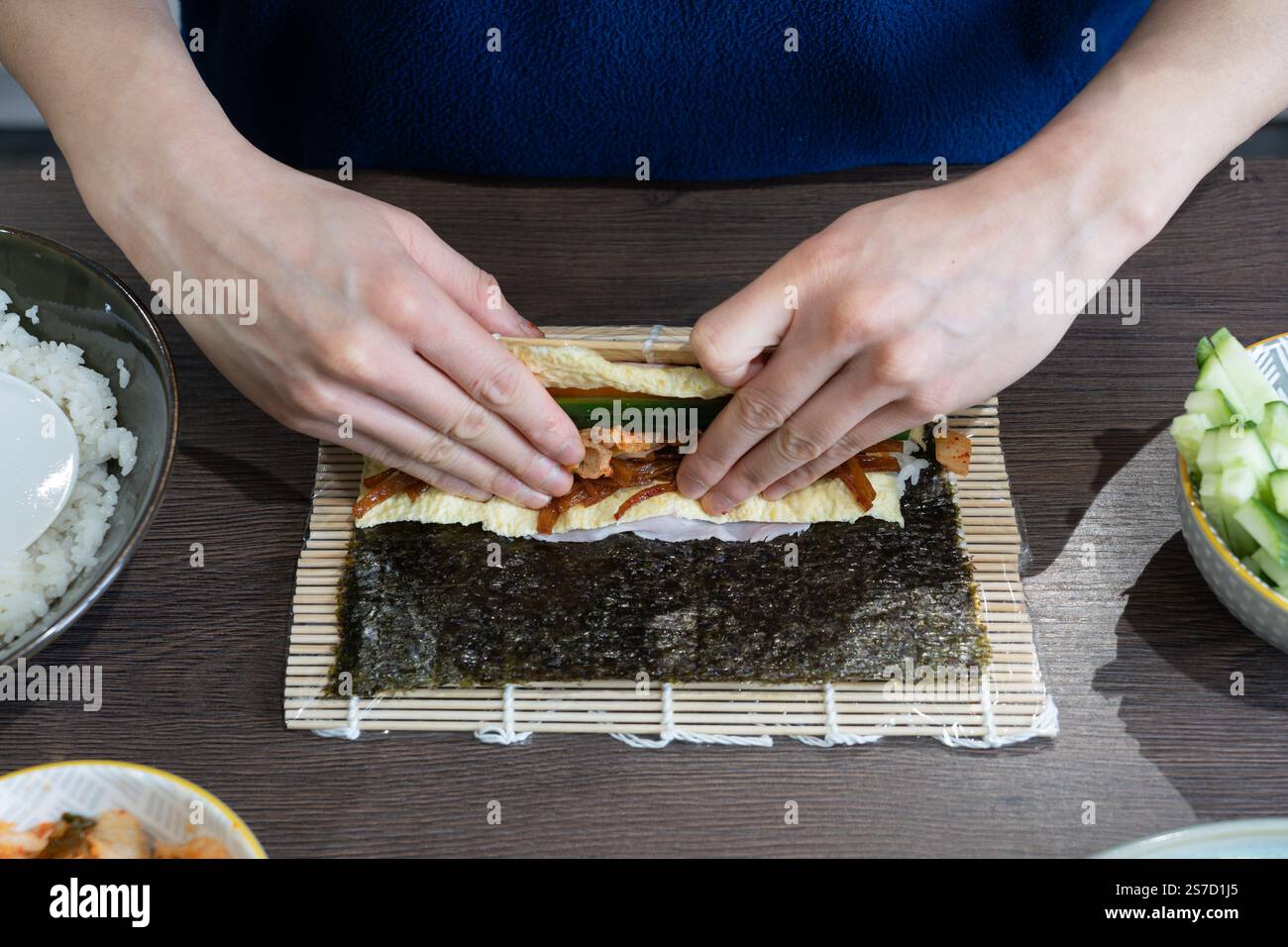 Kimchi Gimbap south Korean dish Stock Photo - Alamy