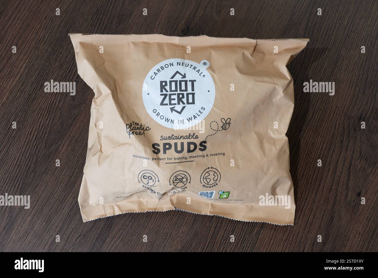 'Root Zero' Sustainable spuds (potatoes) grown in Wales, with plastic ...